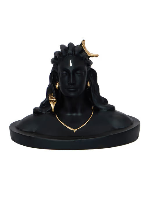 Black Adiyogi Lord Shiva Handcrafted Polyresin Figurine – Jaipuri Craft